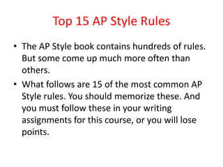 Associated Press Style | PPTX
