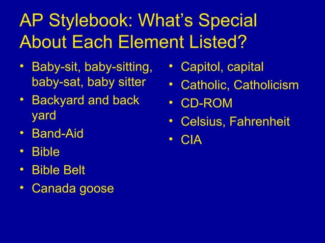Ap stylebook power point example[1] | PPT