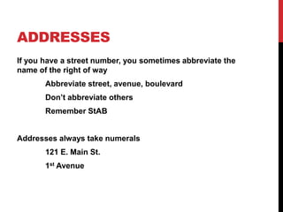 Style issues for media and PR | PPT