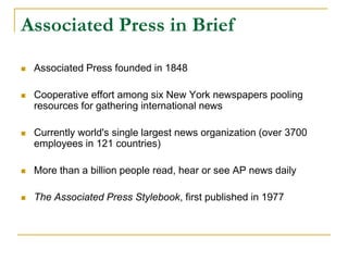 AP Style Guide | PDF