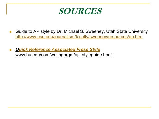 AP Style Guide | PDF