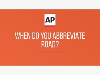 AP Style Guide | PDF