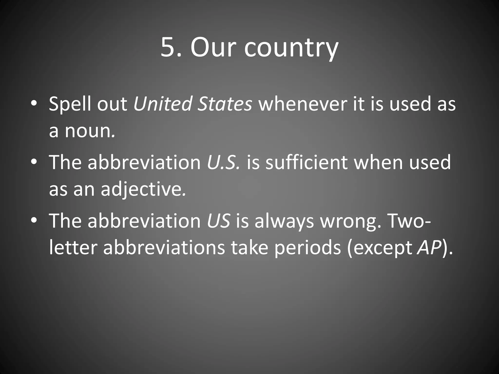 AP Style Presentation 2018 | PPTX