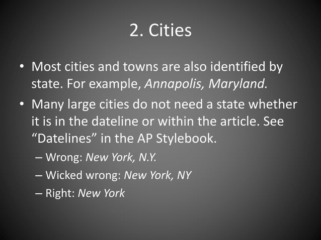 AP Style Presentation 2018 | PPTX