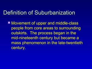 Suburbs | PPT