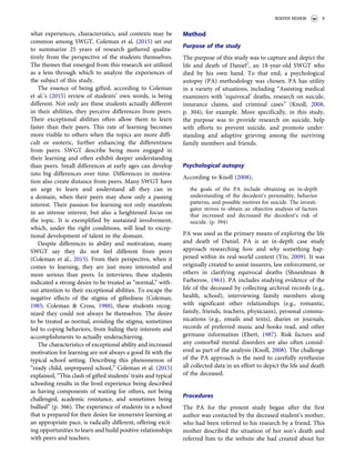 A psychological autopsy of an intellectually gifted student with ...