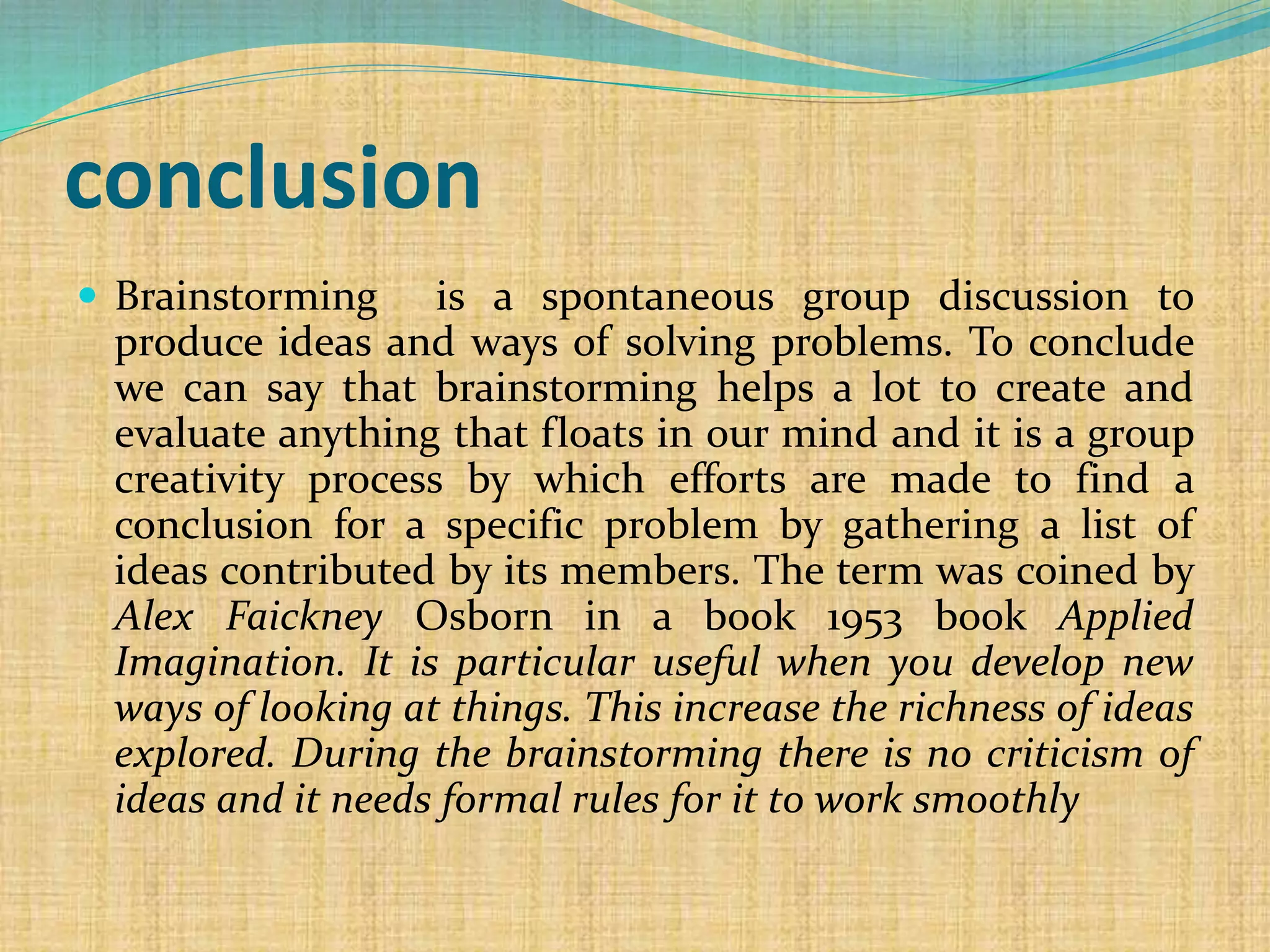 what is brainstorming | PPTX