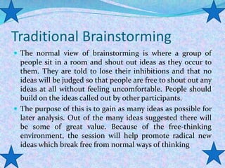 what is brainstorming | PPTX
