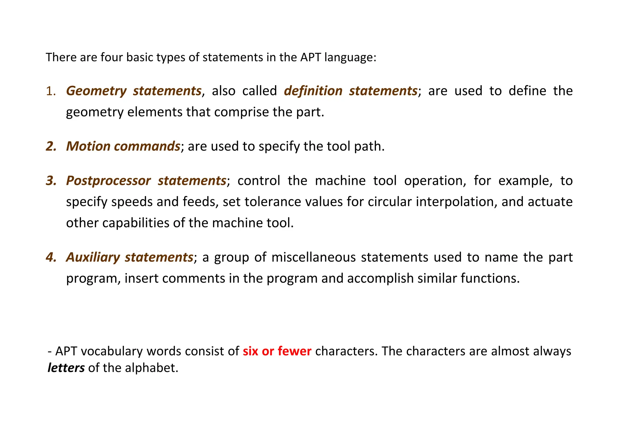 APT Programming in CAD CAM CIM for CNC programming | PDF