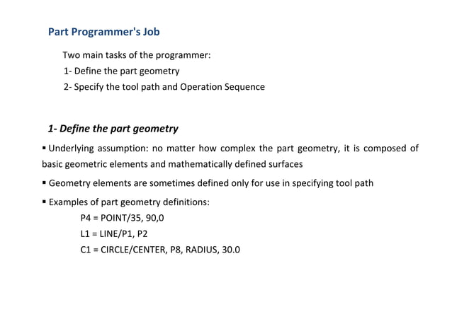 APT Programming in CAD CAM CIM for CNC programming | PDF | Programming ...