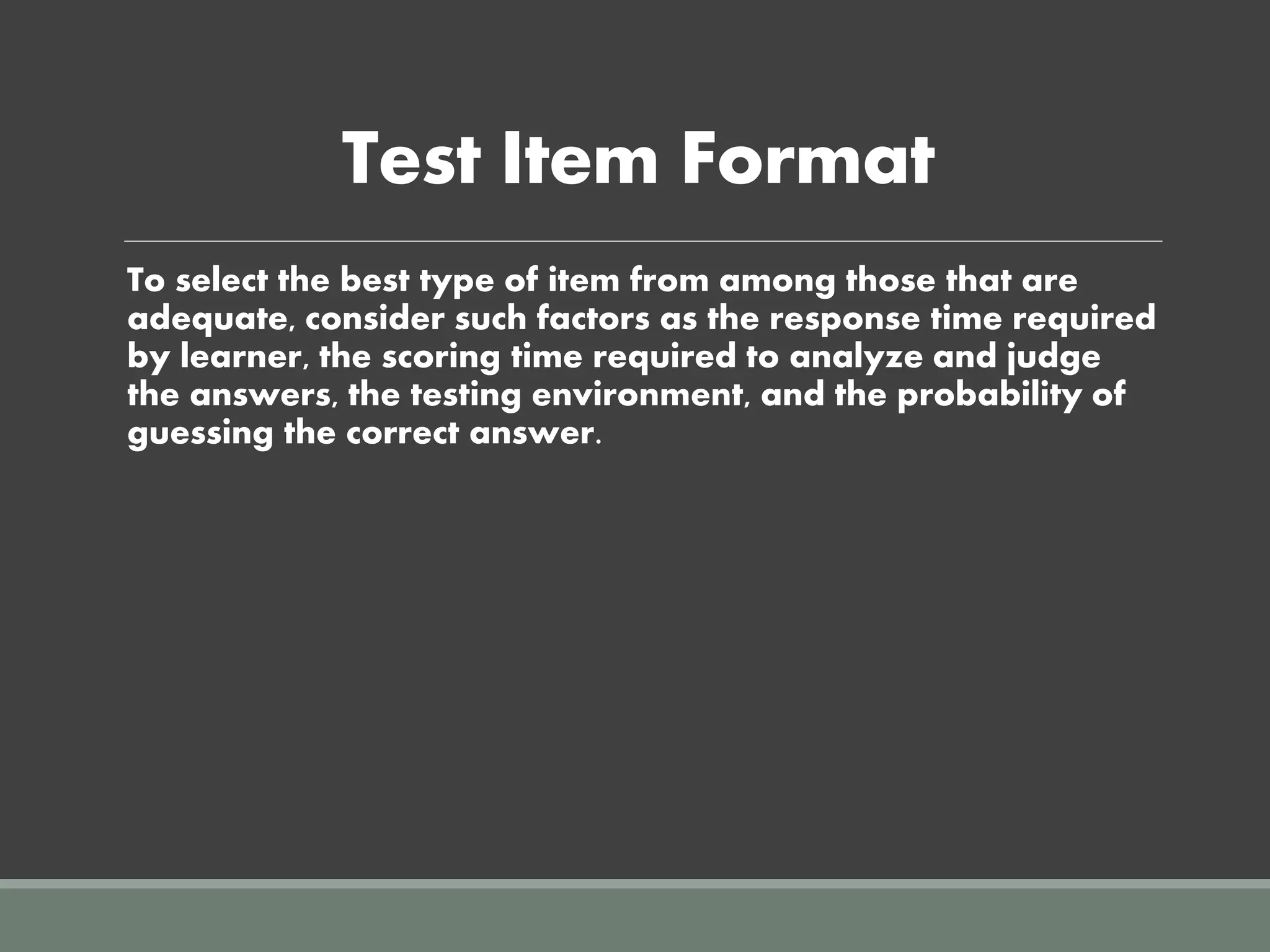 Developing Assessment Instruments Chapter 7 | PPTX