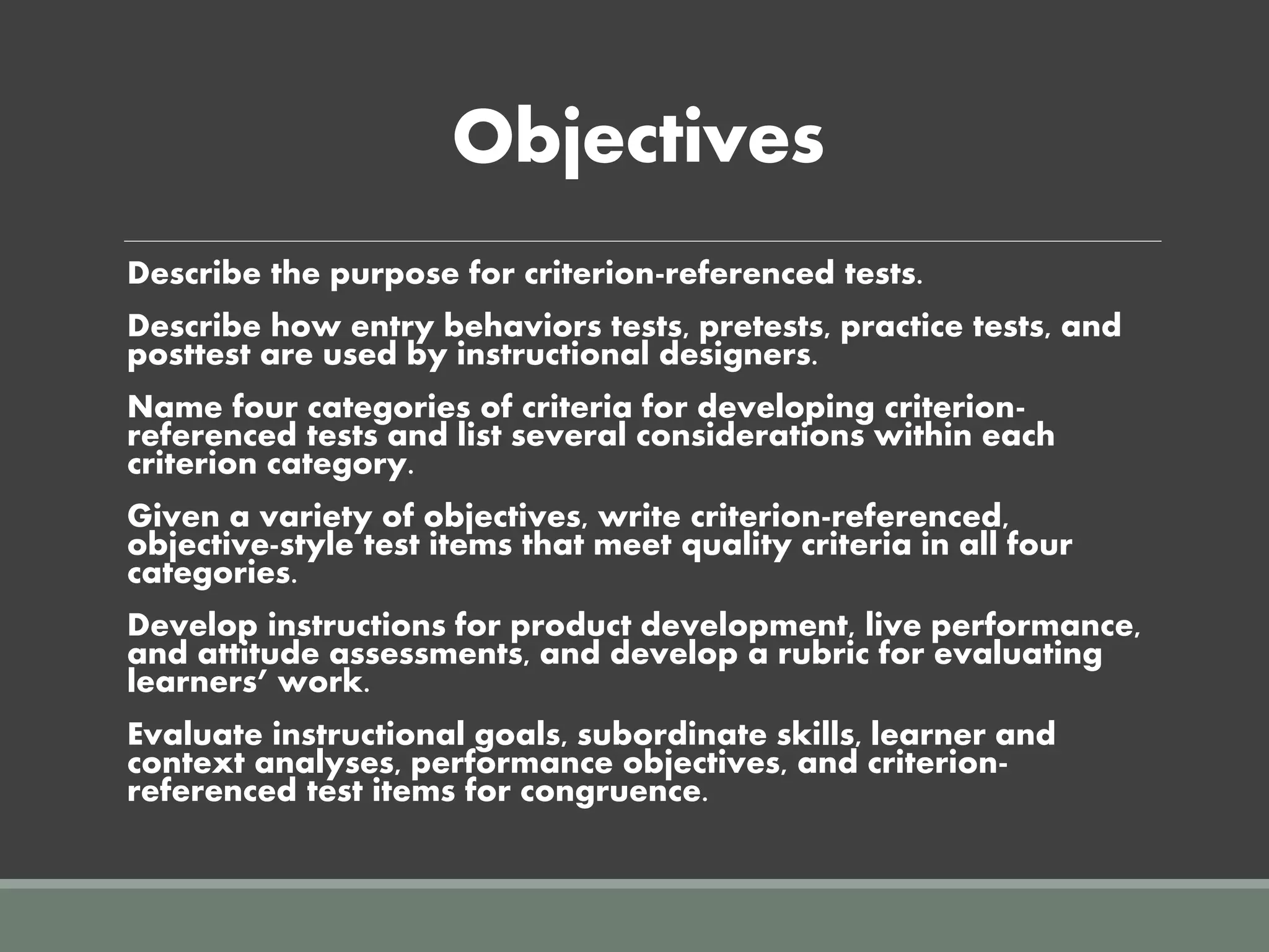 Developing Assessment Instruments Chapter 7 | PPTX