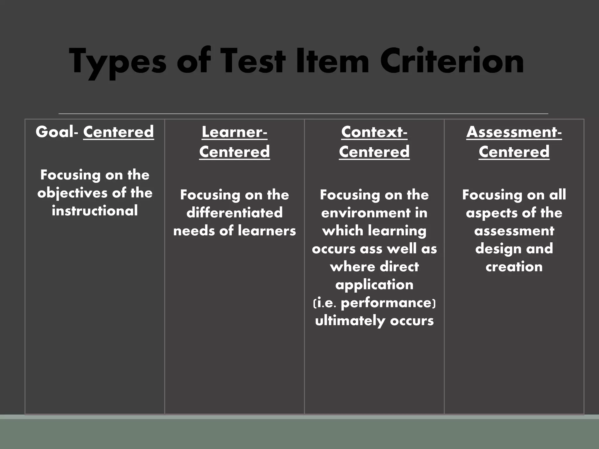 Developing Assessment Instruments Chapter 7 | PPTX
