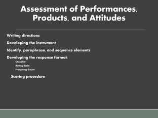 Developing Assessment Instruments Chapter 7 | PPTX