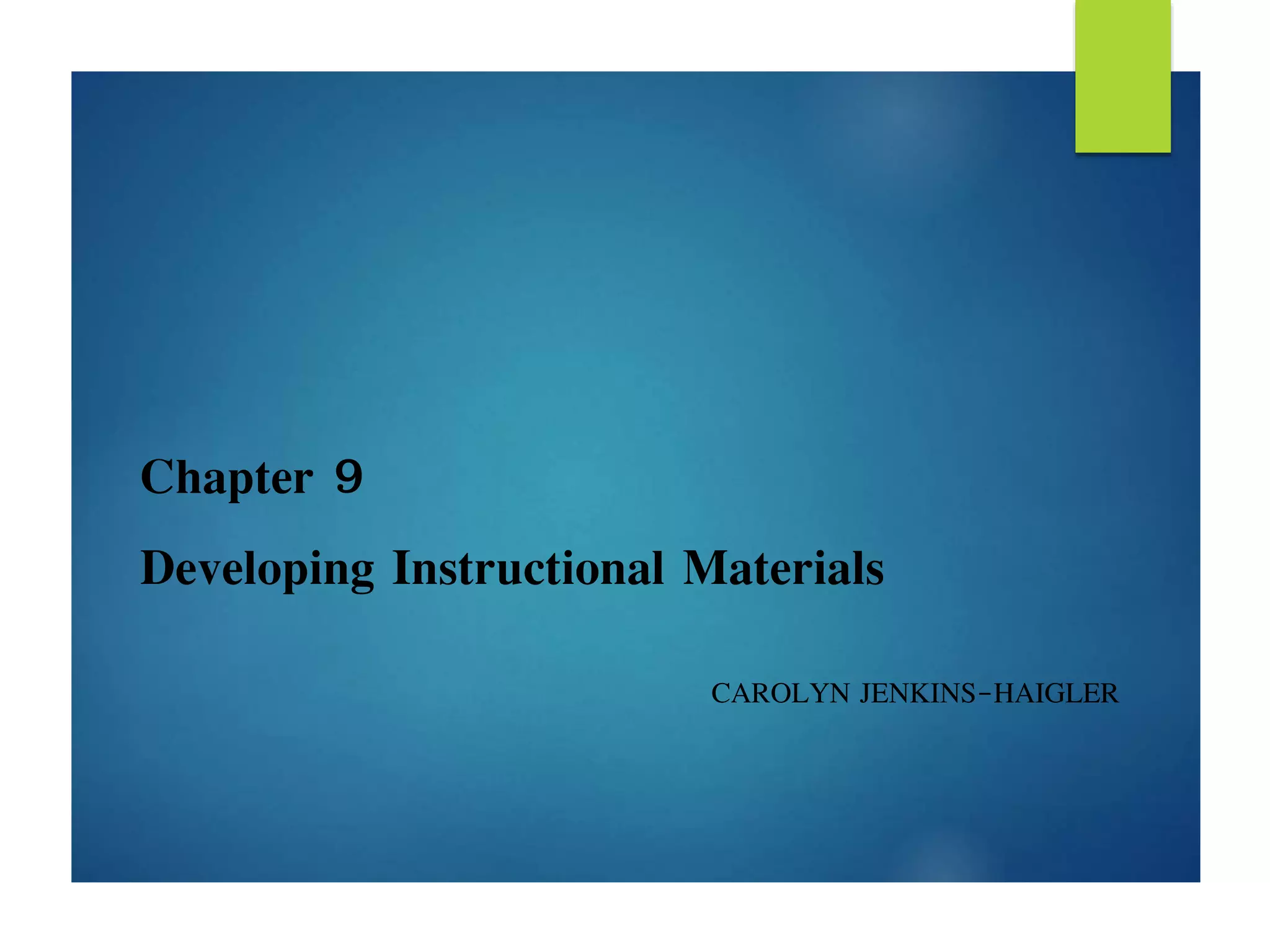 Developing Instructional Materials | PPTX