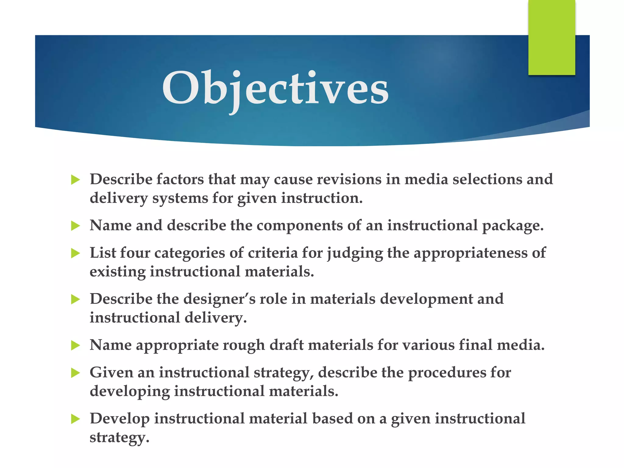 Developing Instructional Materials | PPTX