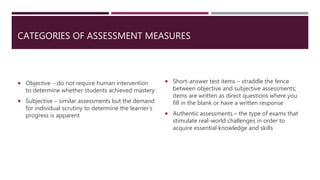 Assessment for Distance Education | PPTX