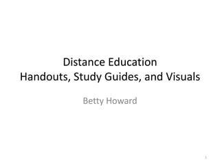 Apt 502 distance tech handouts study guides and visuals | PPT
