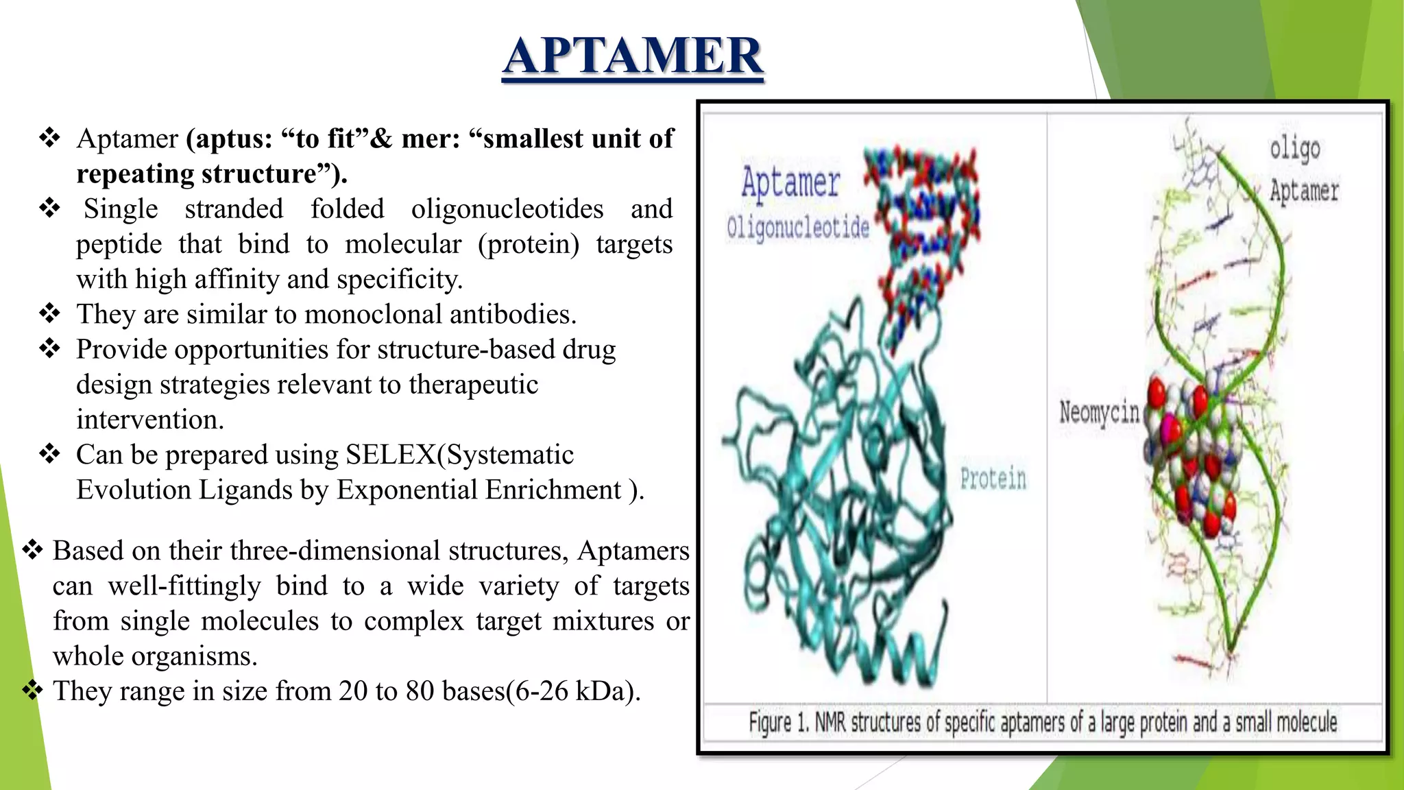 Aptamer and its applications | PPTX