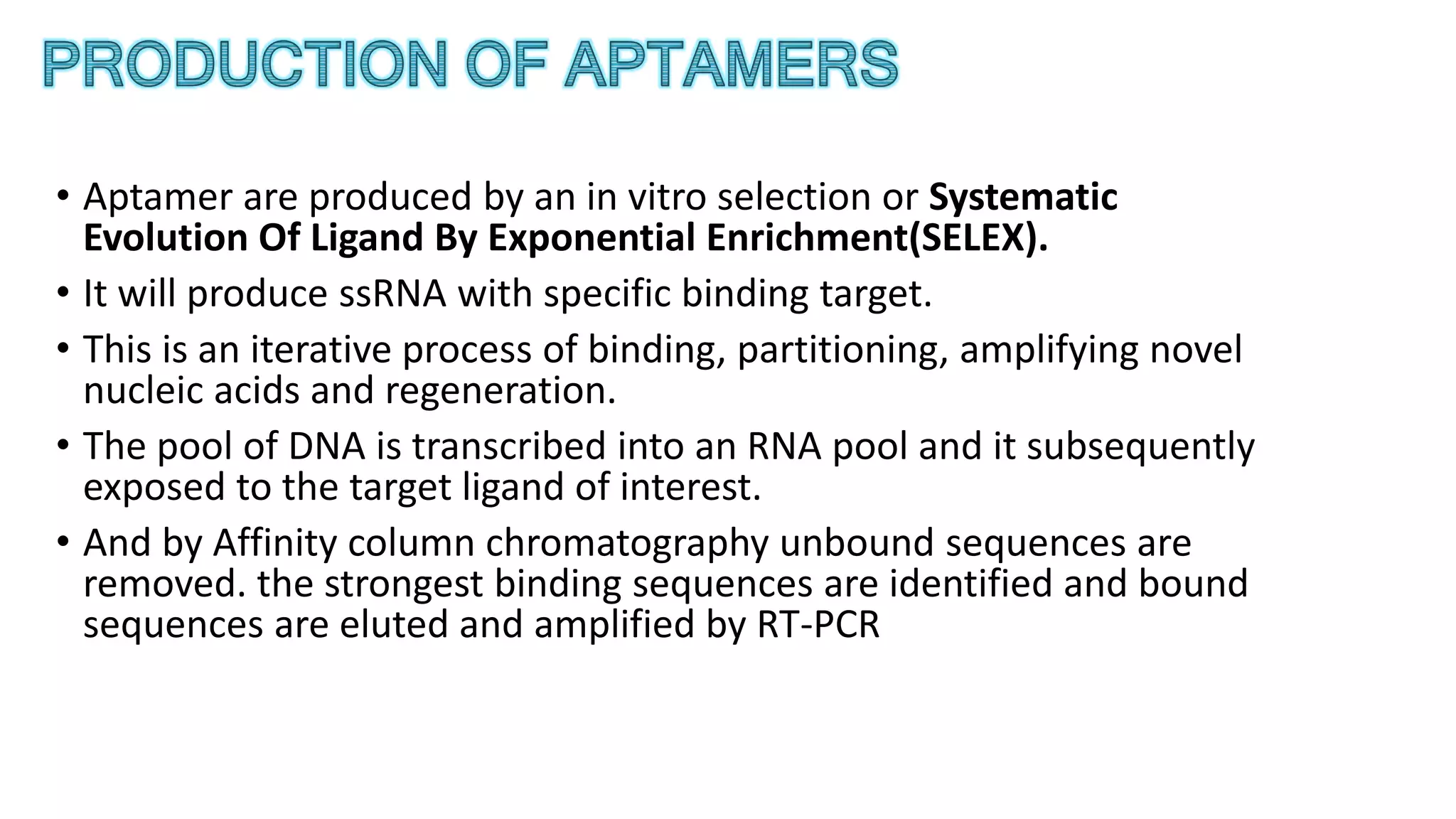 Aptamers | PPTX