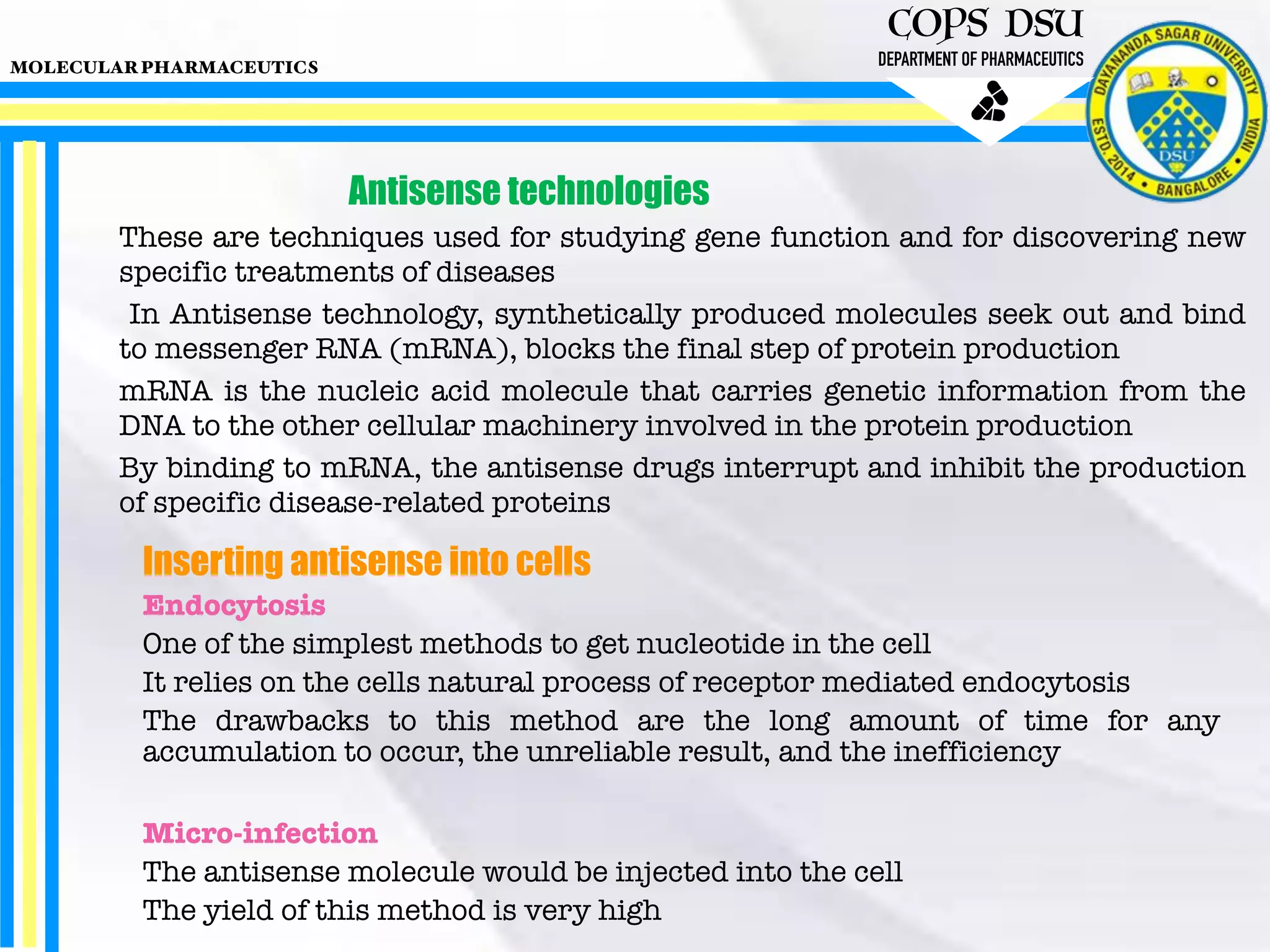 Aptamers and antisense oligonucleotides | PDF