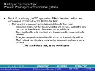 APTA Transitech Presentation- Commuter Rail Wireless Mesh | PPT
