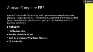 Aptean Enterprise Resource Planning System | PPT