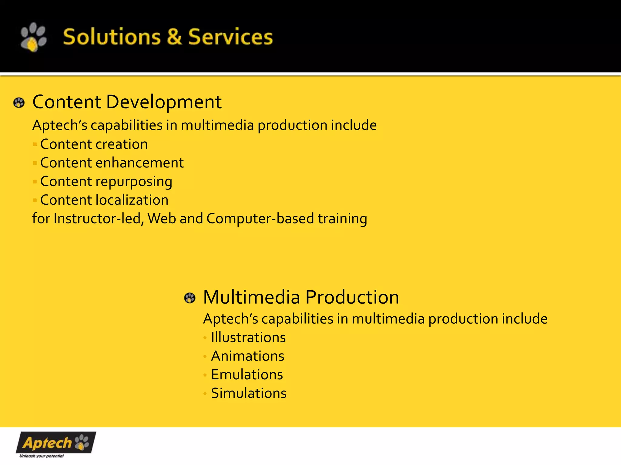 Aptech learning services. | PPTX