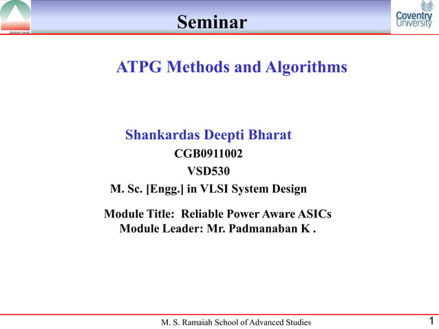 ATPG Methods and Algorithms | PDF | Computer Software and Applications | Computing
