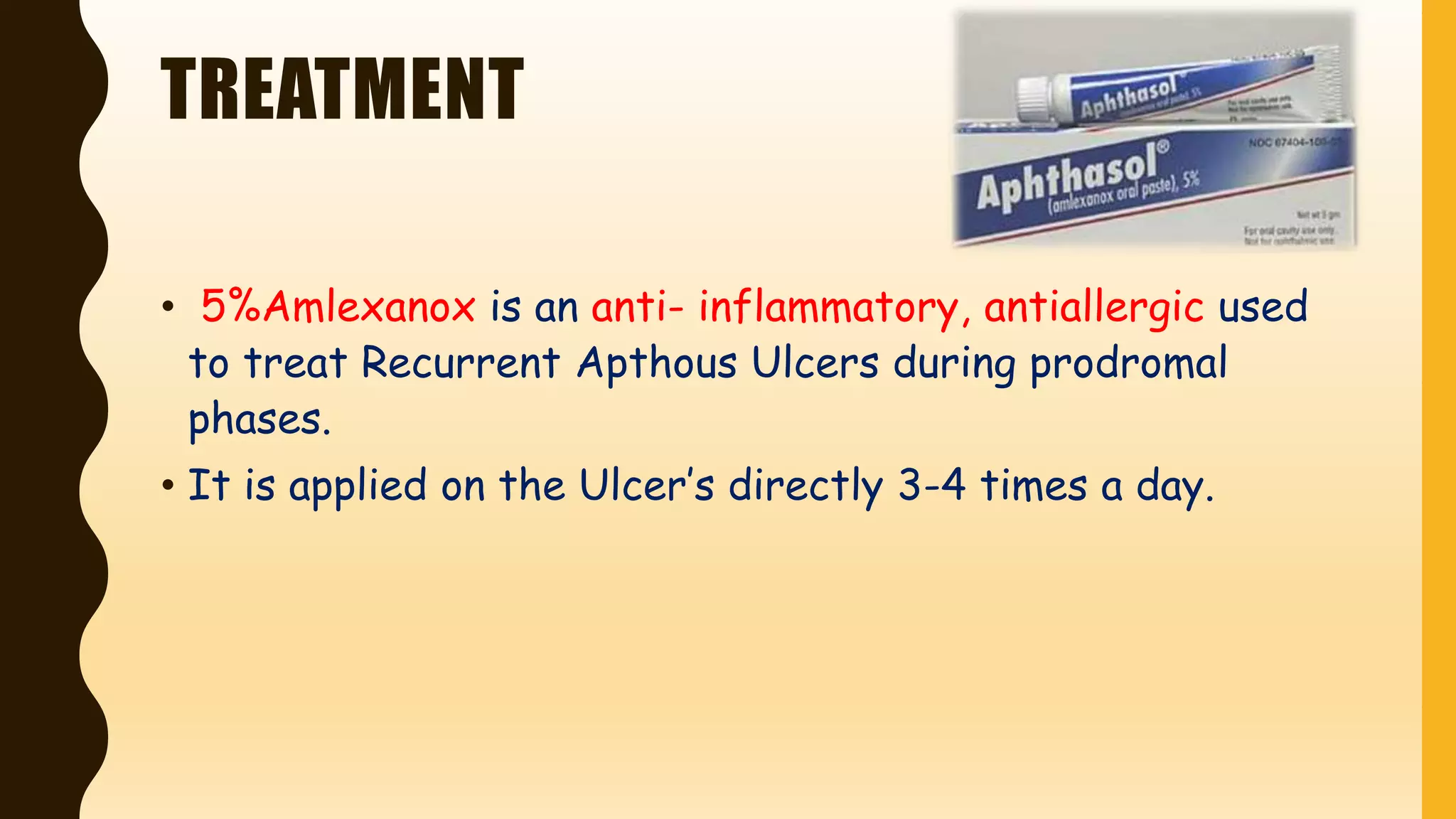 Aphthous ulcers | PPTX
