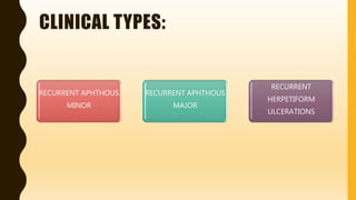 Aphthous ulcers | PPTX