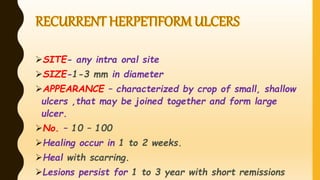 Aphthous ulcers | PPTX