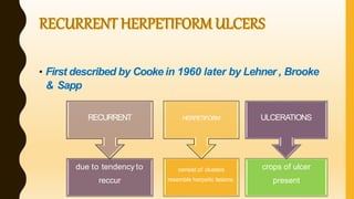 Apthous ulcers | PPTX