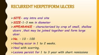 Apthous ulcers | PPTX