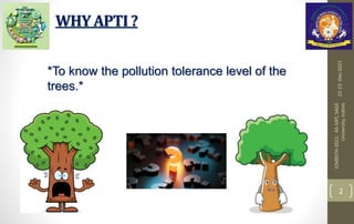 AIR POLLUTION TOLRENCE INDEX. (APTI) | PPT