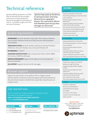 Aptimize SharePoint Accelerator | PDF | Browsers | Computer Software and Applications