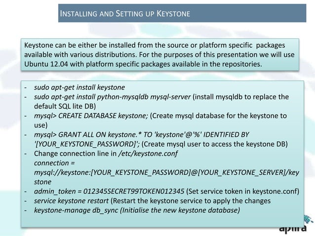Aptira presents OpenStack keystone identity service | PPT