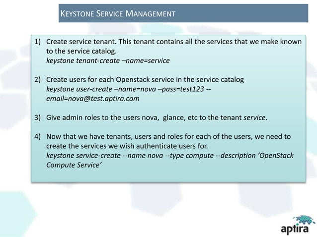 Aptira presents OpenStack keystone identity service | PPT