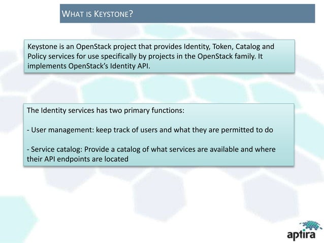 Aptira presents OpenStack keystone identity service | PPT