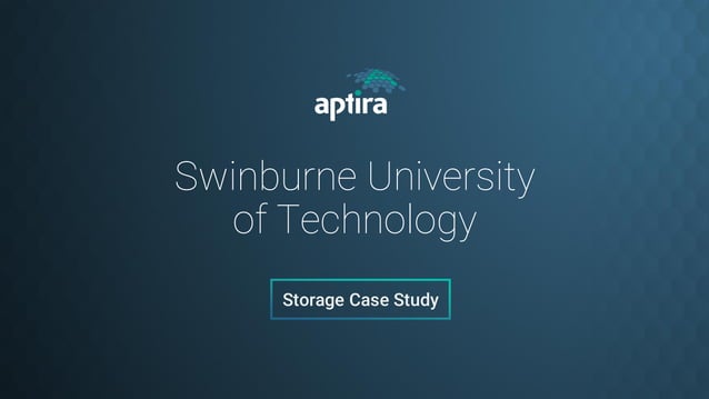Swinburne University of Technology - Shunde Zhang & Kieran Spear, Aptira | PPT