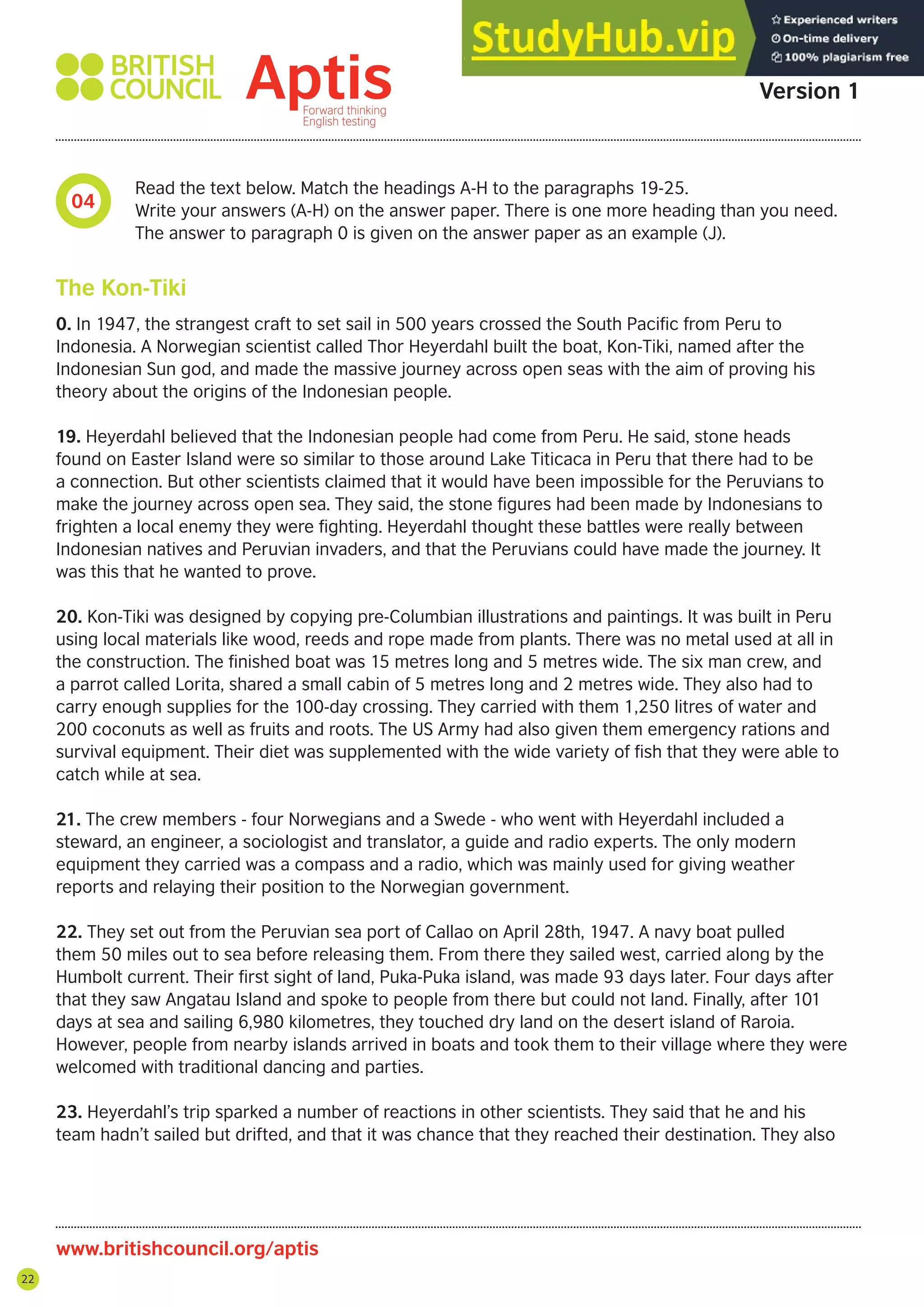 Aptis Practice Book - Web Version | PDF