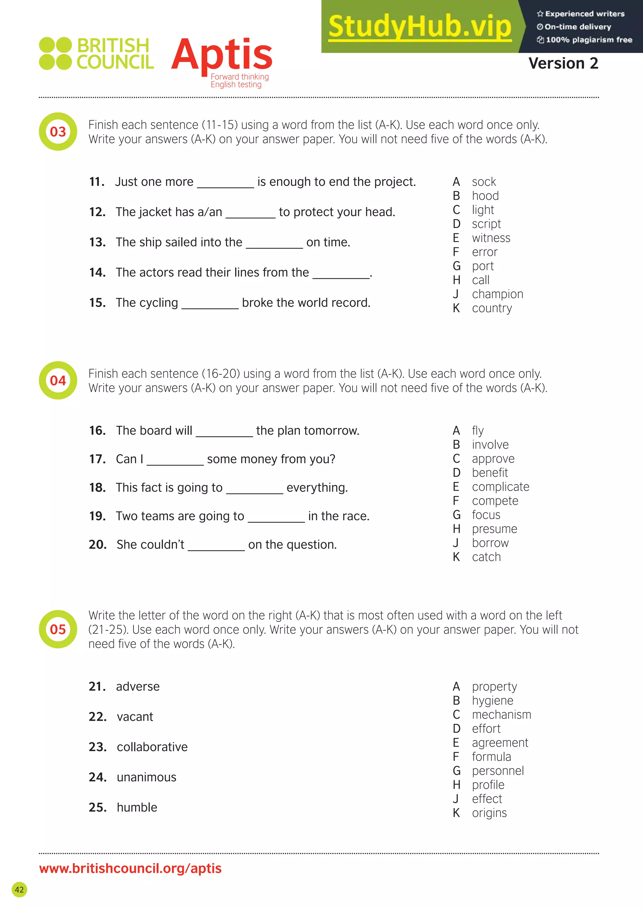 Aptis Practice Book - Web Version | PDF | Standardized Testing ...