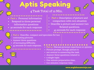Aptis speaking test Task 1 &2 | PDF