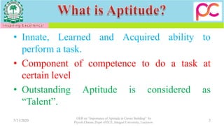 Importance of Aptitude in Career Building | PDF | Career Advice | Careers