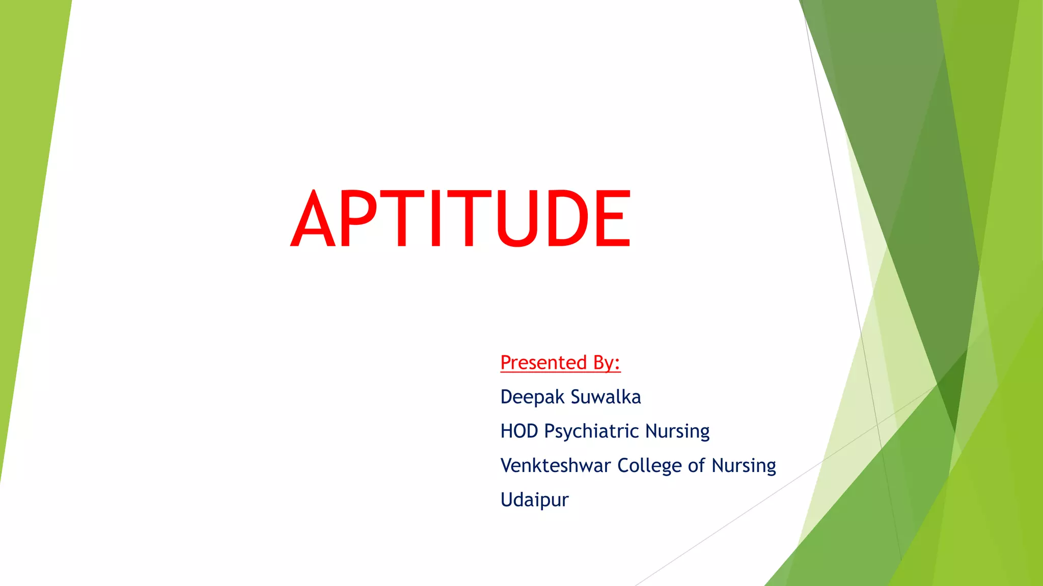 Aptitude | PPTX