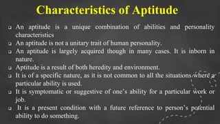 Aptitude- Psychology, Cognitive processes | PPTX