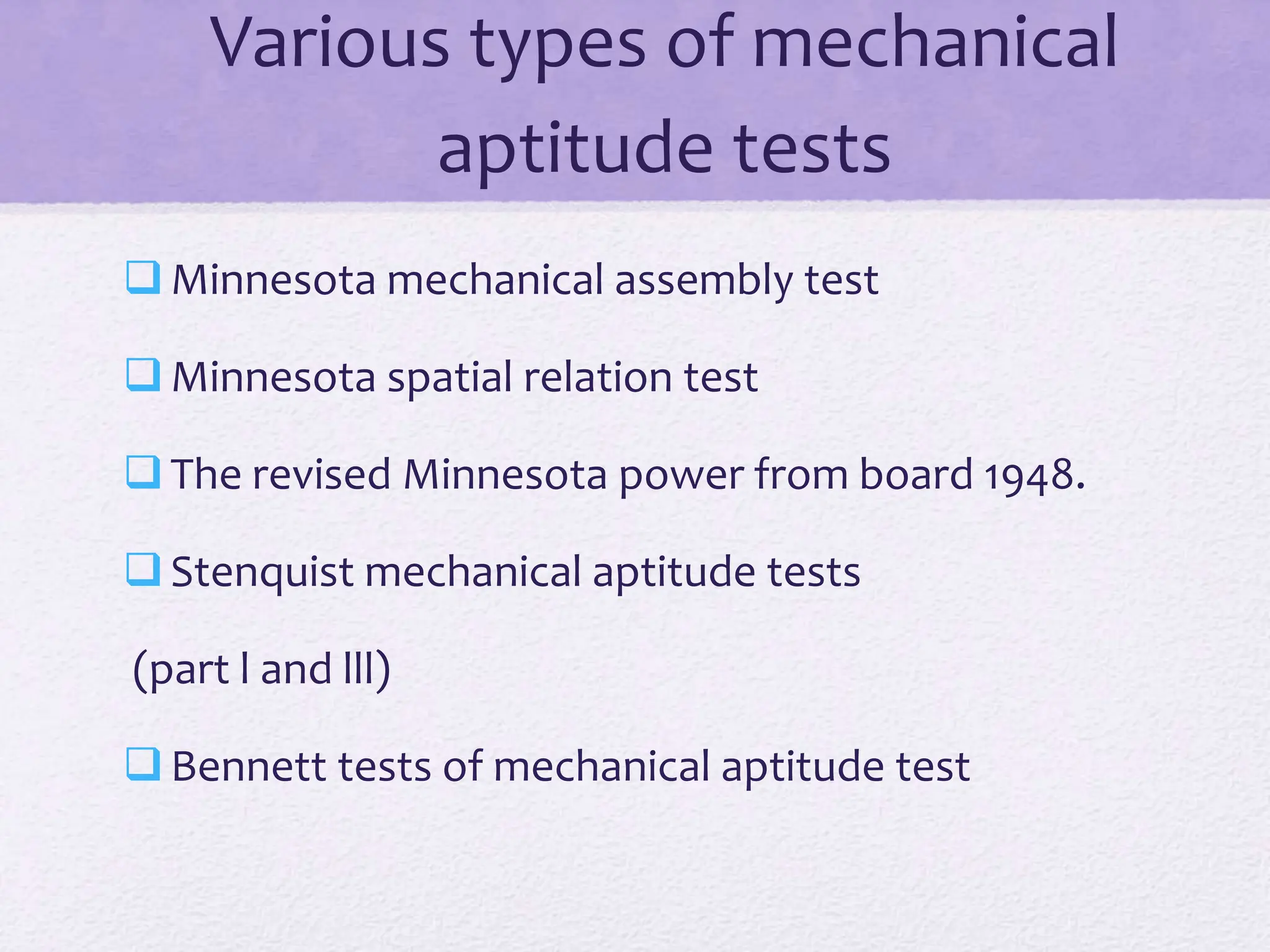 STANDERDIZED TOOL FOR APTITUDE TEST PPT. | PPT