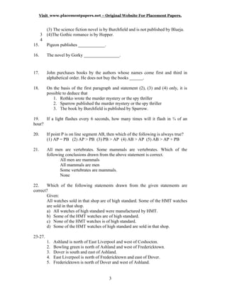 Aptitude test-paper-by-placementpapers.net | PDF