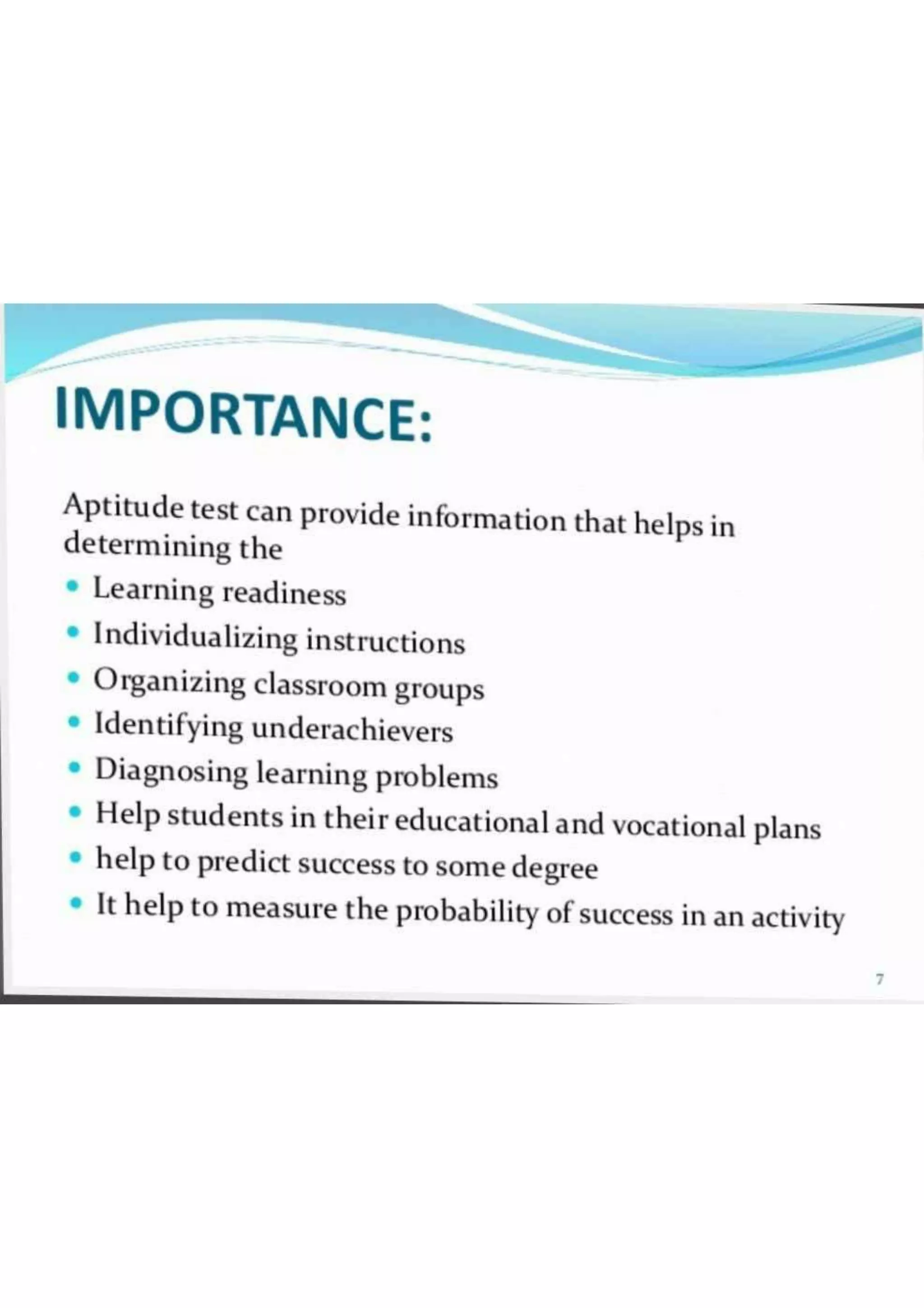 APTITUDE TEST | PPTX