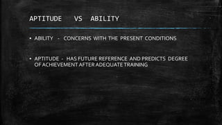 Aptitude, attitude, attention and interest | PPTX